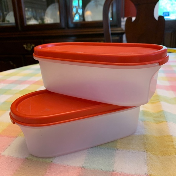 Tupperware | Kitchen | Tupperware Modular Mates Set Of 2 Oval Size With ...